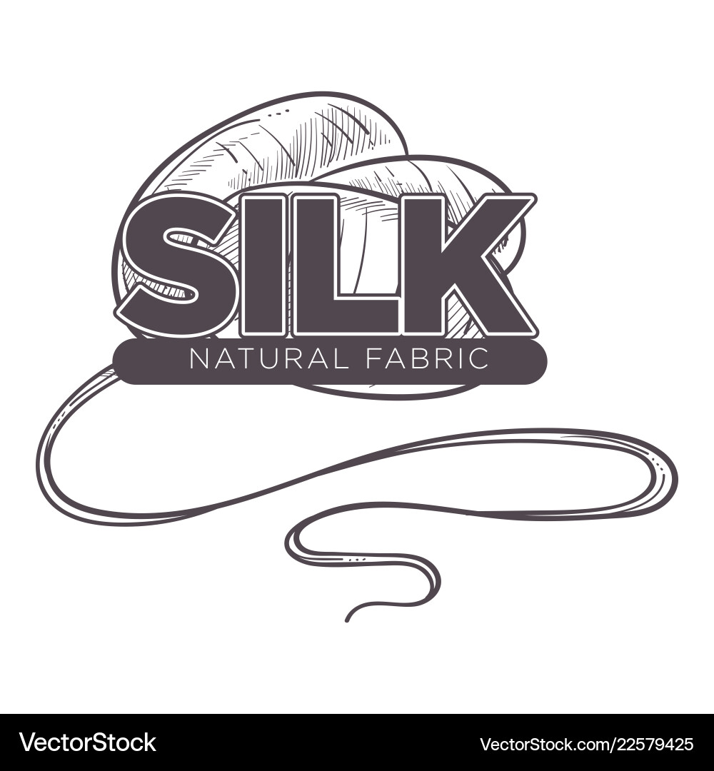 Silk Fabric Thread Poster Royalty Free Vector Image