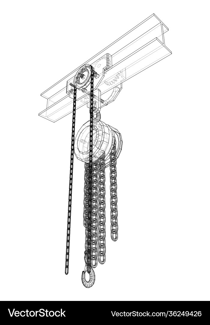 A hoist on beam Royalty Free Vector Image - VectorStock