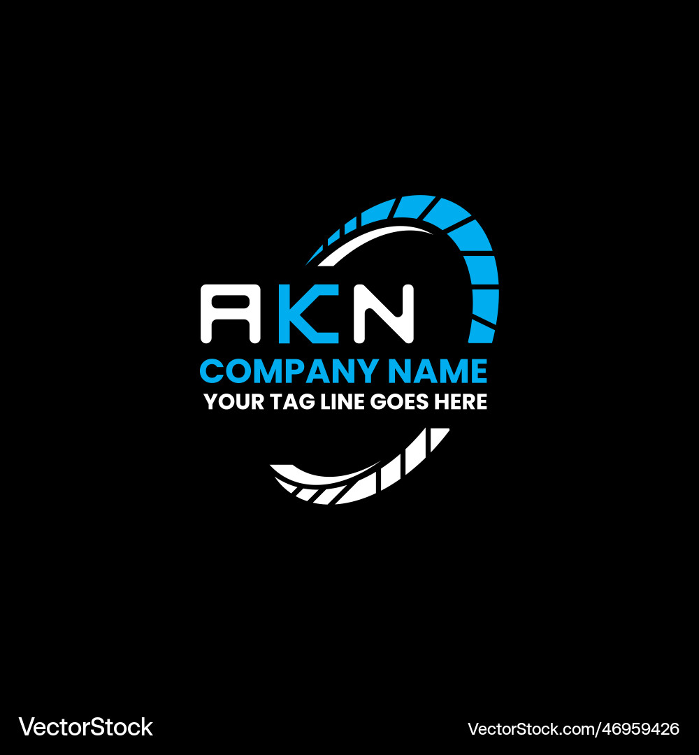 Akn letter logo creative design with graphic Vector Image