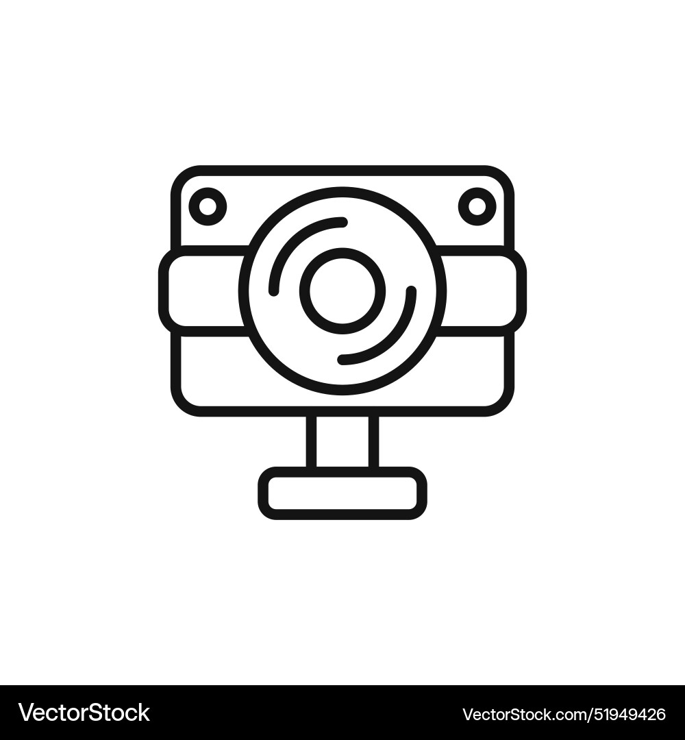 Digital webcam logo sign outline Royalty Free Vector Image