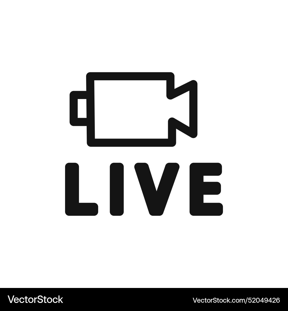 Live icon linear graphics sign Royalty Free Vector Image