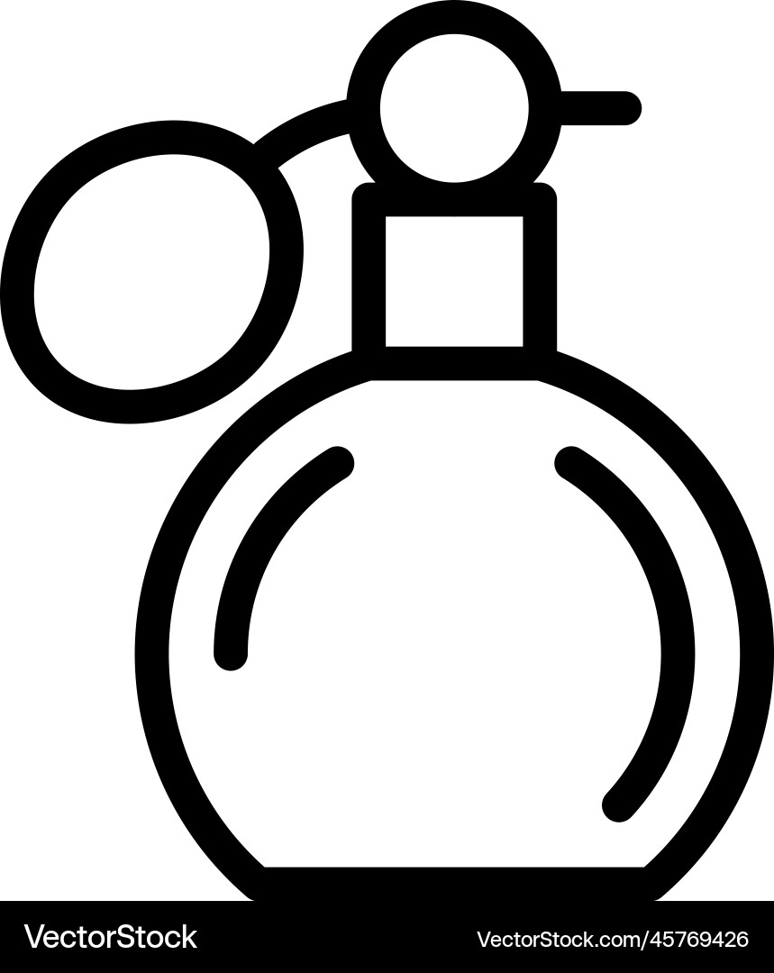Perfume bottle black icon aroma fragrant symbol Vector Image