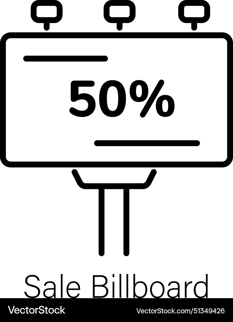 Sale billboard Royalty Free Vector Image - VectorStock