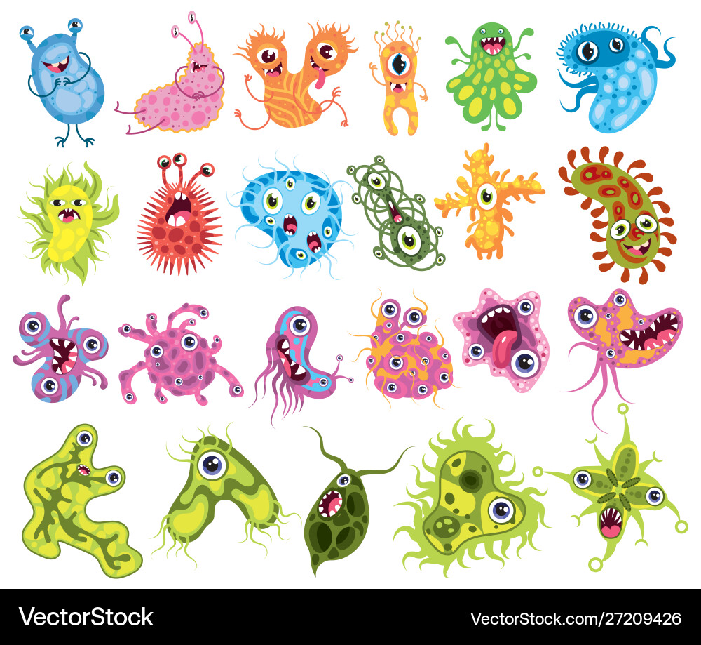 Bacteria Germs Drawing Vector Images (over 3,000)