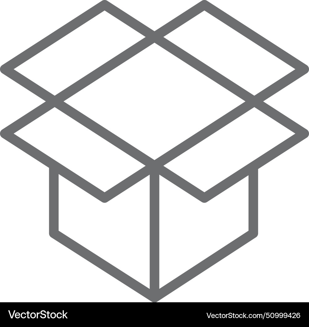 Shipping box line icon Royalty Free Vector Image