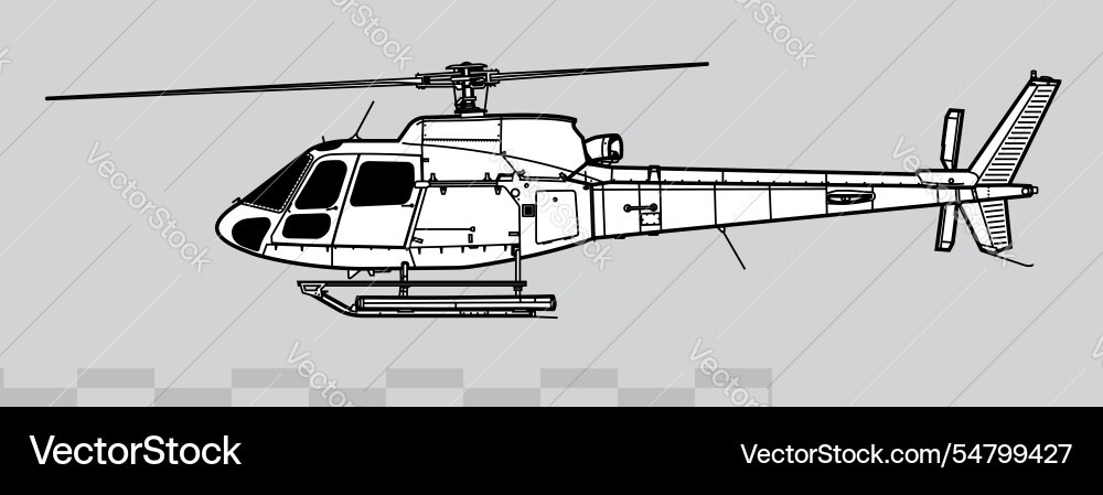 Airbus H125 Helicopter Royalty Free Vector Image