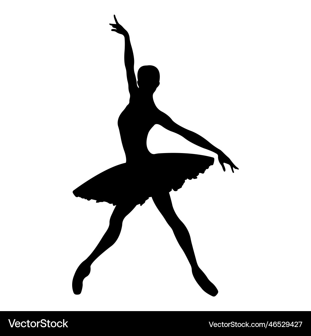 Ballerina silhouette 34 Royalty Free Vector Image