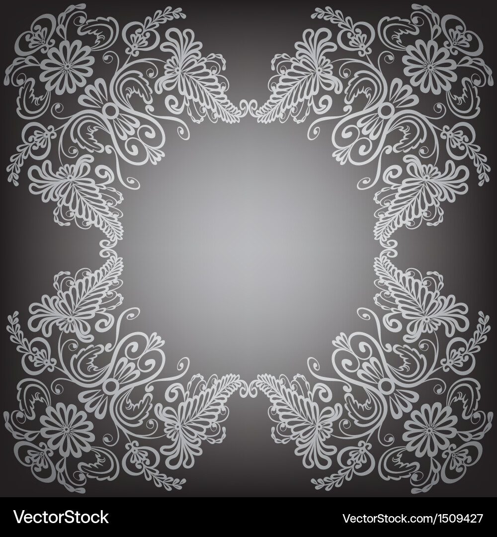 Black background with pattern frame Royalty Free Vector