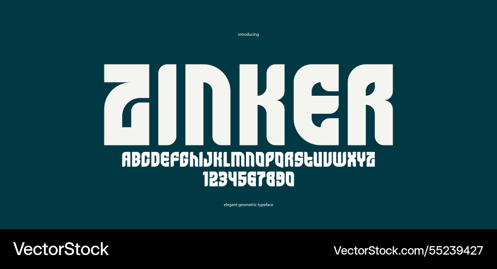 Bold simple sans serif elegant display font Vector Image