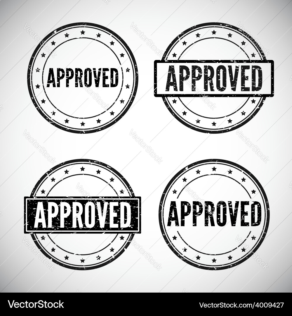 Grunge Approval Stamp Royalty Free Vector Image