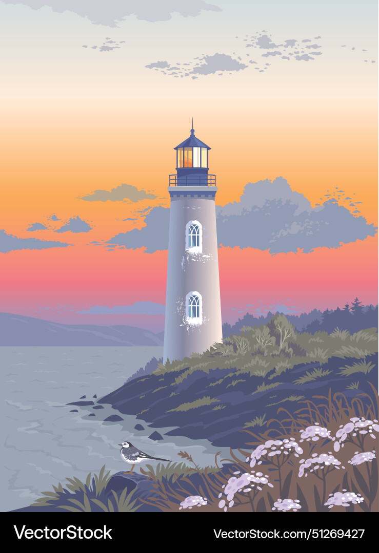 Lighthouse3 Royalty Free Vector Image - VectorStock