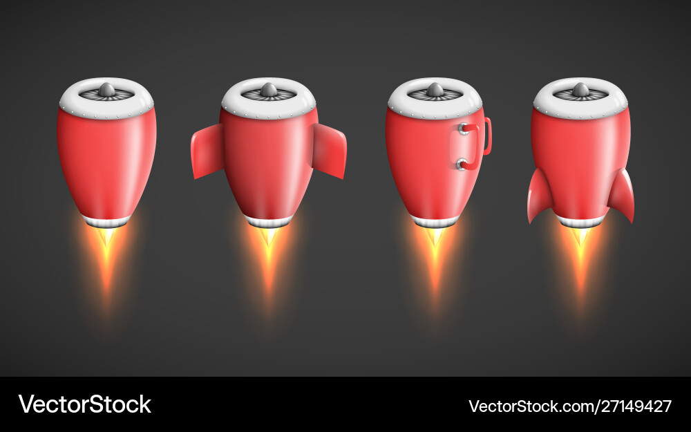 Powerful jet engine turbine isolated Royalty Free Vector