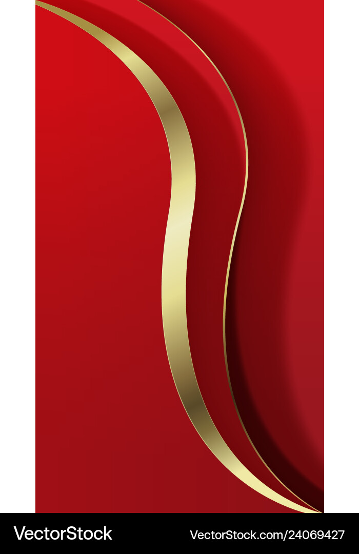 Red and Gold Wavy Abstract Background Royalty Free Vector