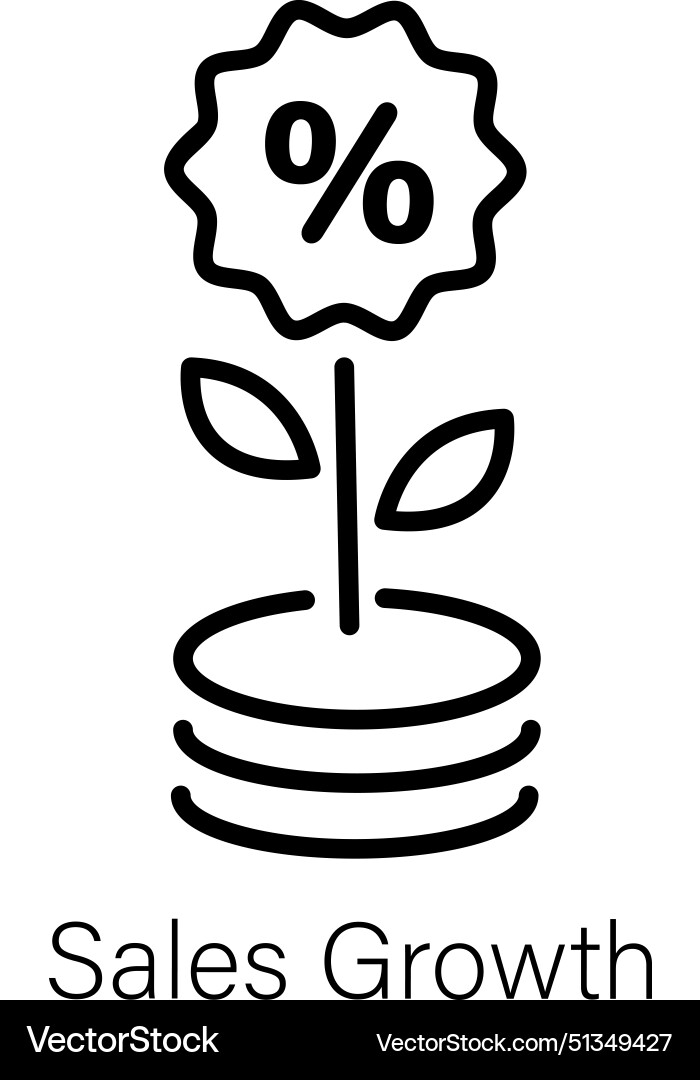 Sales growth Royalty Free Vector Image - VectorStock