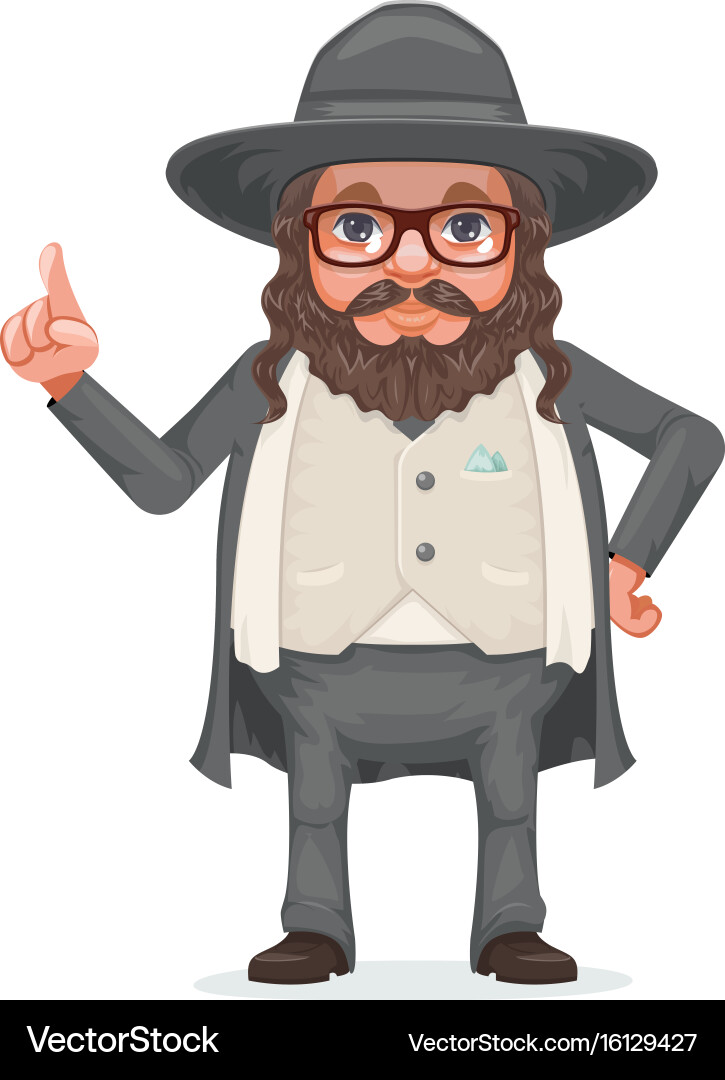 Traditional Jewish Rabbi Royalty Free Vector Image