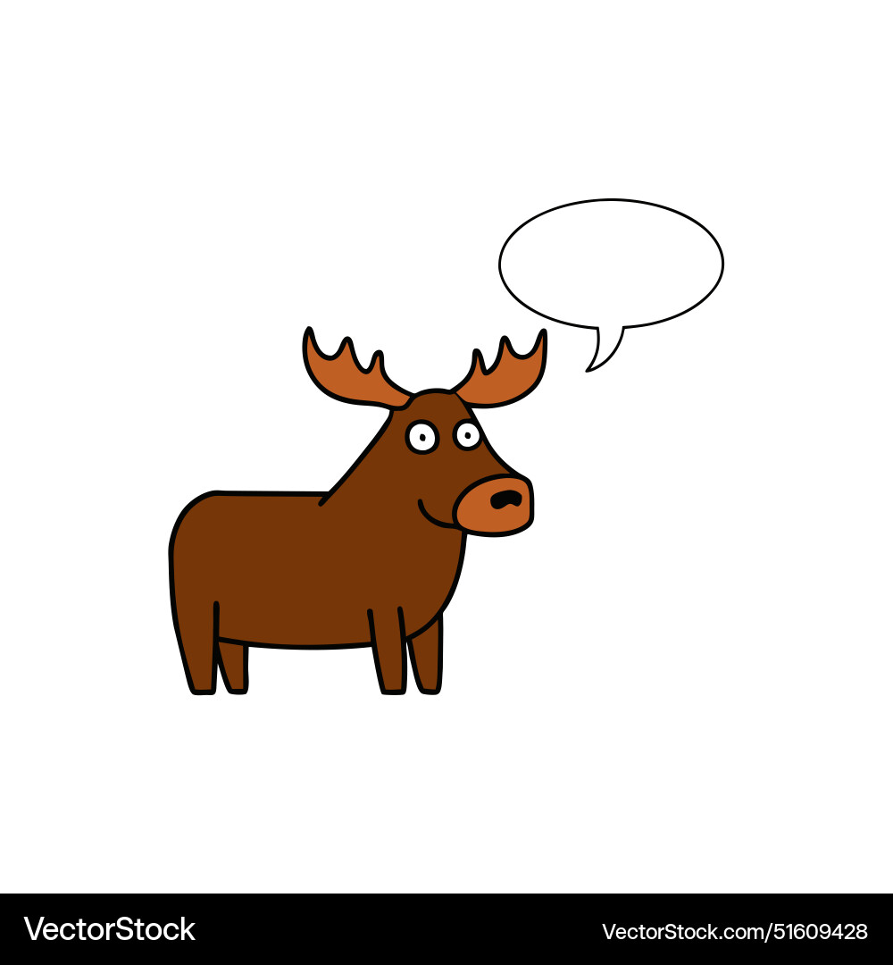 Bhutan takin moose speaks icon Royalty Free Vector Image