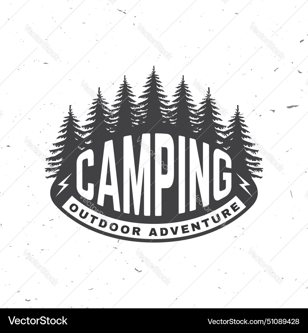 Camping outdoor adventure Royalty Free Vector Image