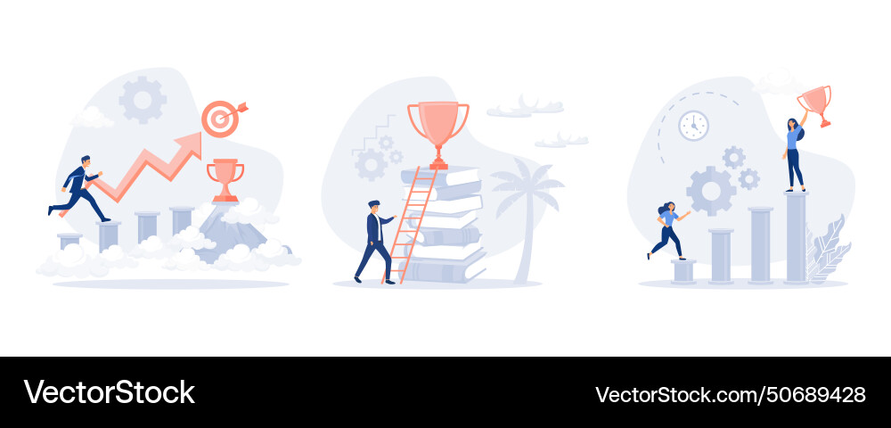 Continuous self development even after success Vector Image