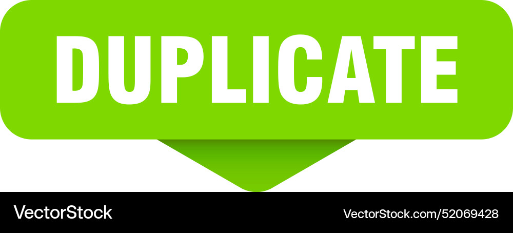 Duplicate sticker sign on transparent Royalty Free Vector
