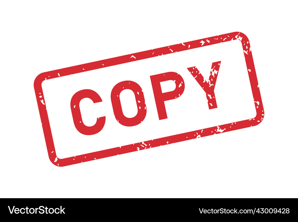 Grunge Red Stamp - Copy & Sign Royalty Free Vector Image