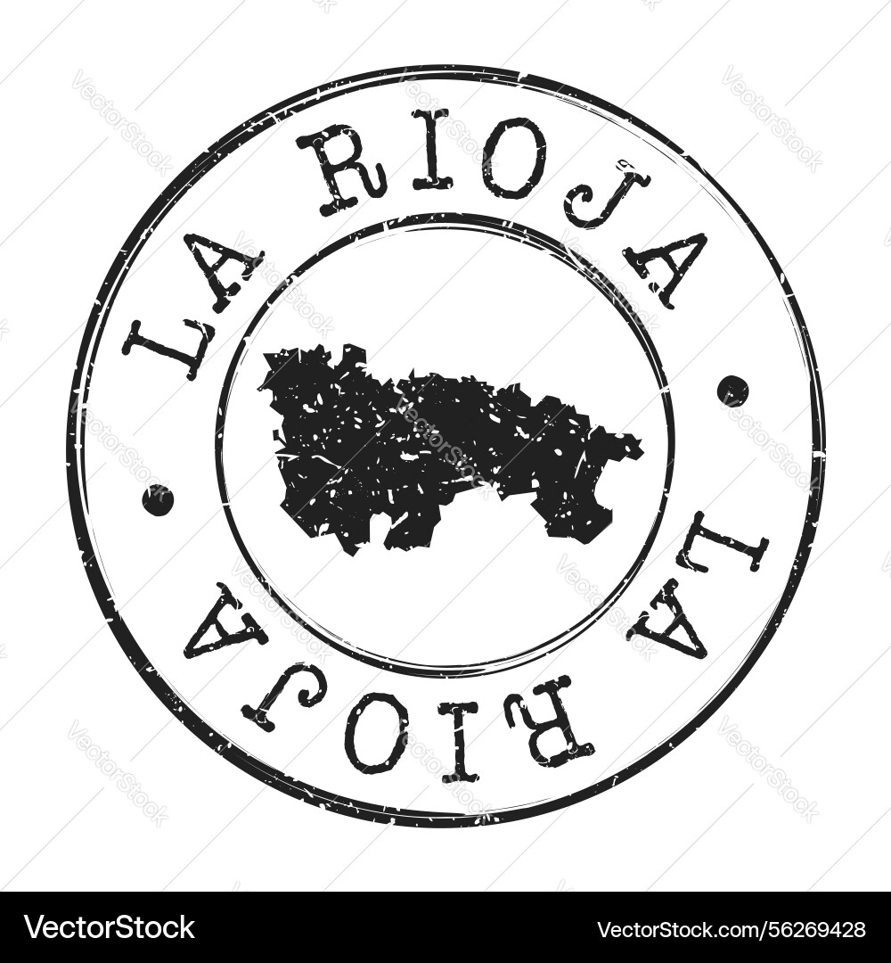 La rioja spain map postmark Royalty Free Vector Image