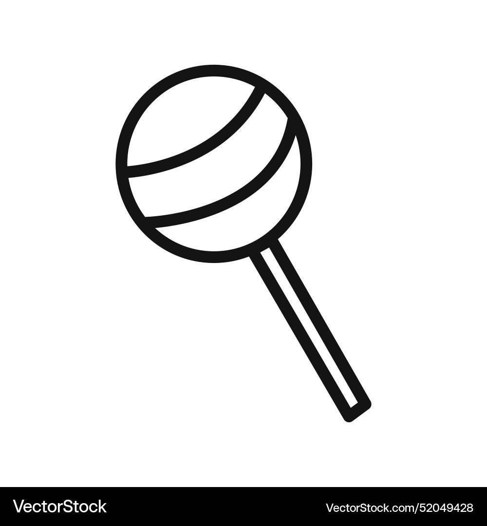 Lollipop icon linear graphics sign Royalty Free Vector Image