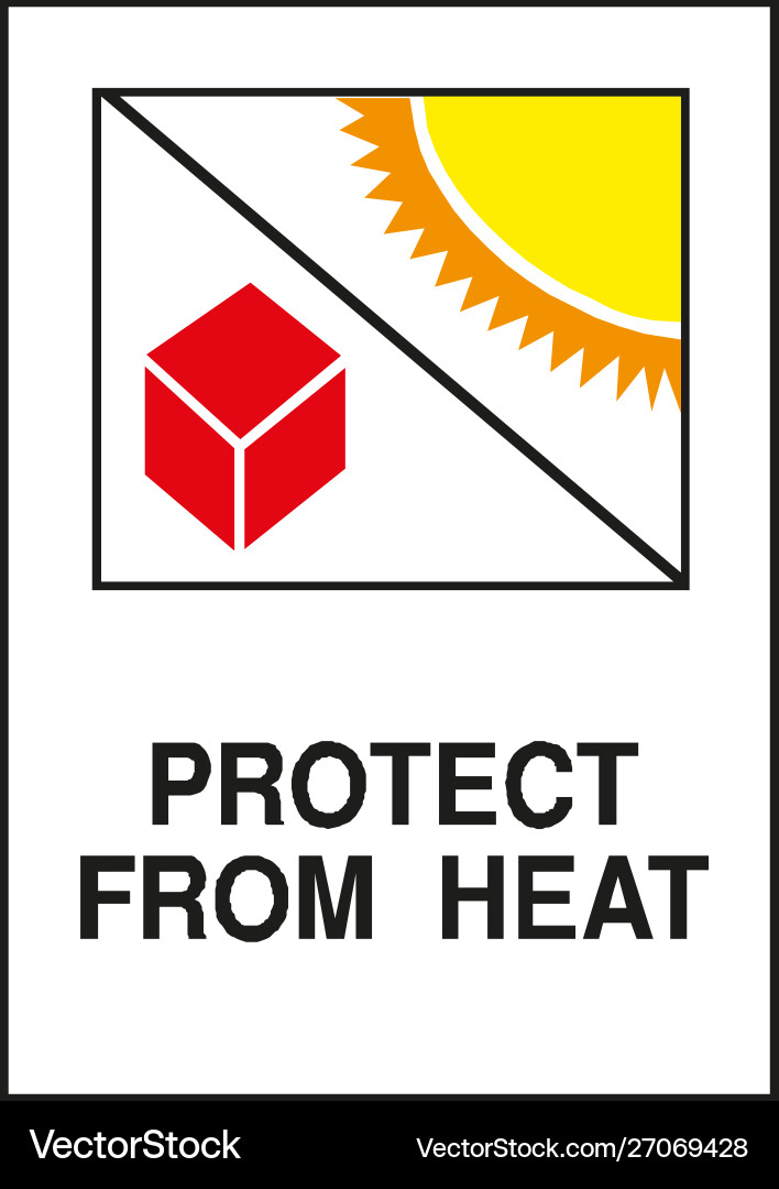 Protect from heat sign Royalty Free Vector Image