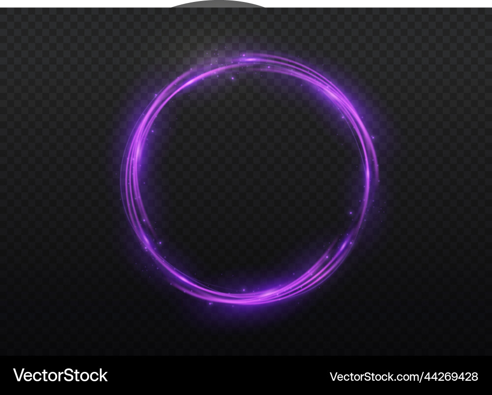 Purple circle trail light ethereal fire portal Vector Image