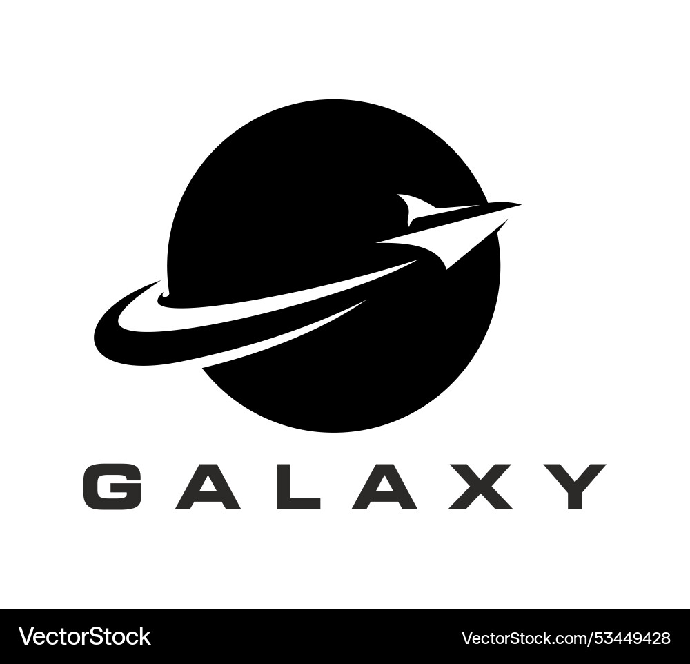 Spaceship rocket icon shuttle on planet orbit Vector Image
