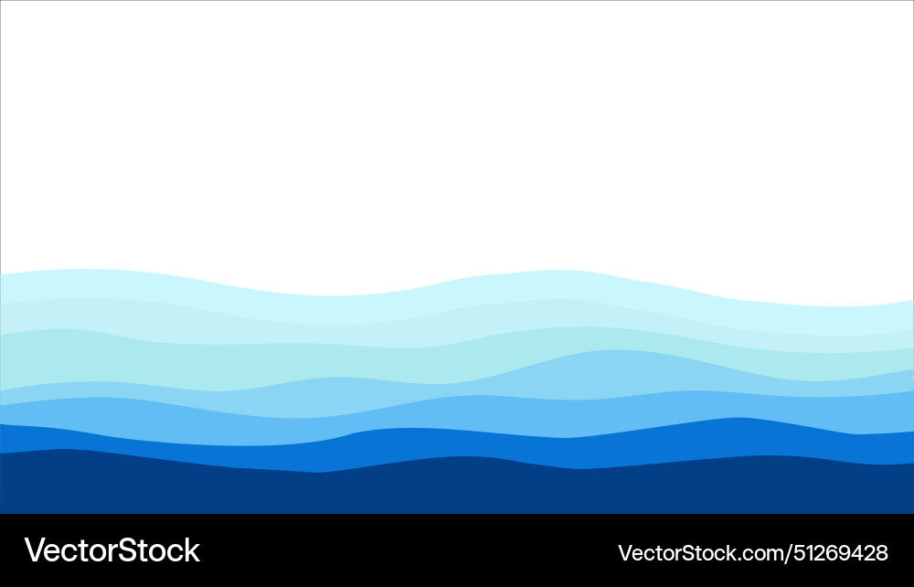 Wave sea ocean background water pattern Royalty Free Vector