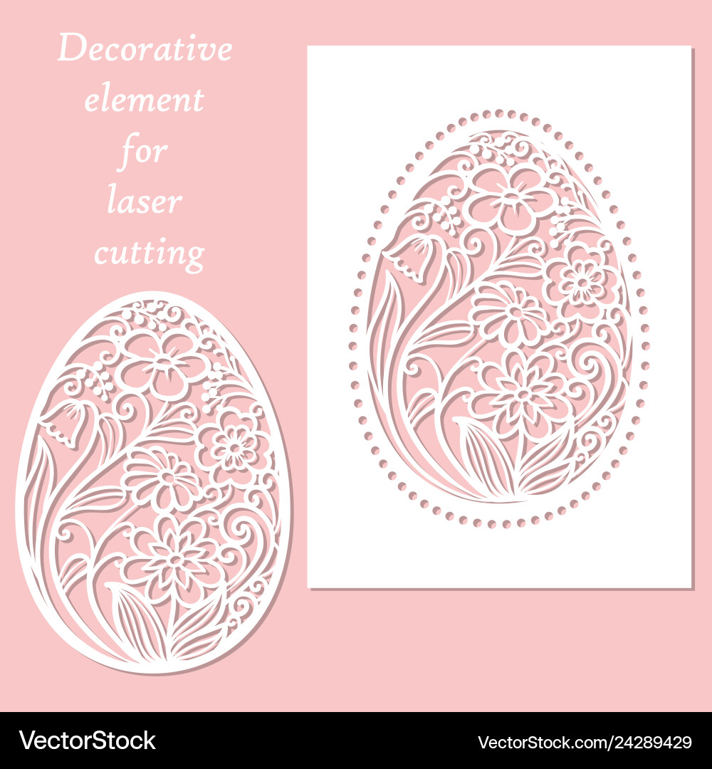 A set of templates for laser cutting Royalty Free Vector