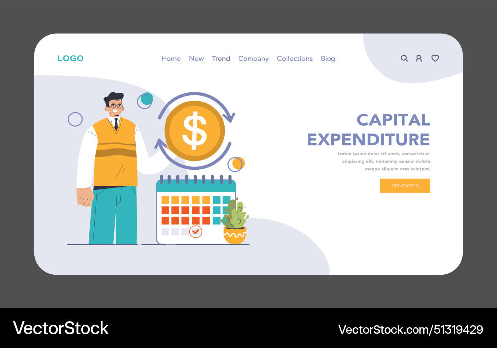 Amortization and depreciation calculating Vector Image