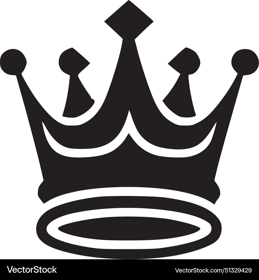 Crown - minimalist and simple silhouette Vector Image