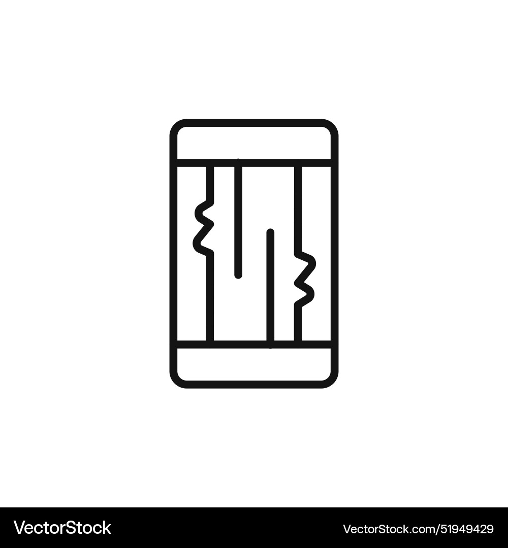 Display or lcd issues logo sign outline Royalty Free Vector