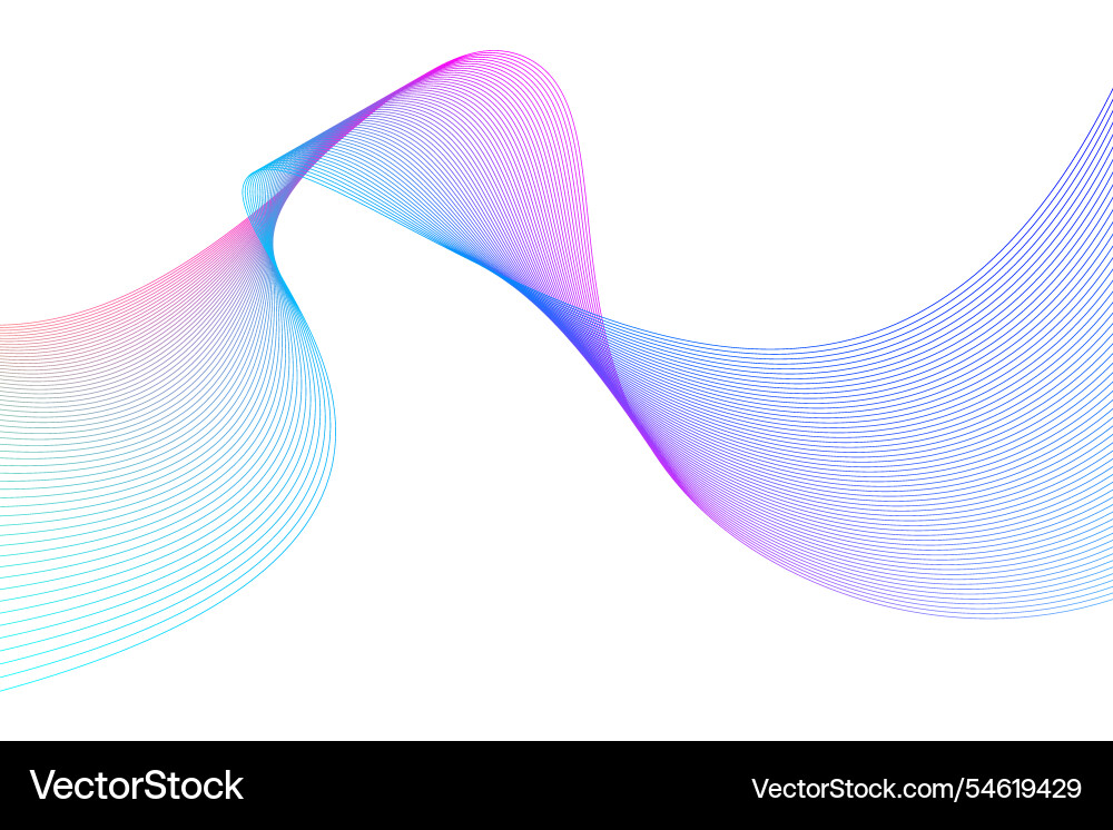 Dynamic wave patterns in blue and pink colors Vector Image