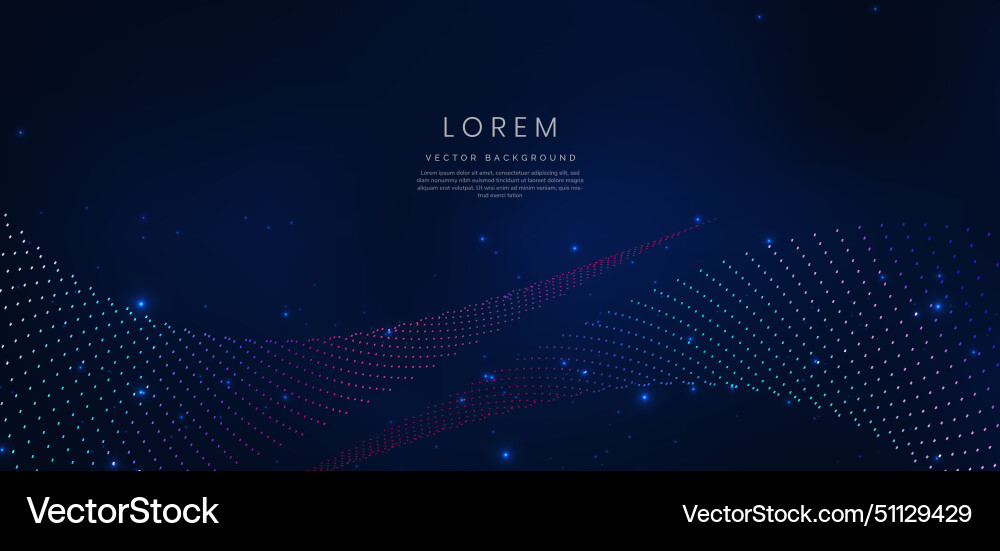 Modern futuristic blue and red dynamic wavy line Vector Image