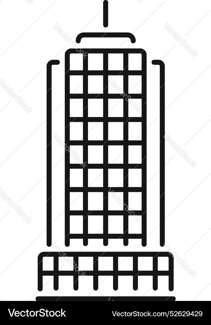 Modern office building with many windows Vector Image