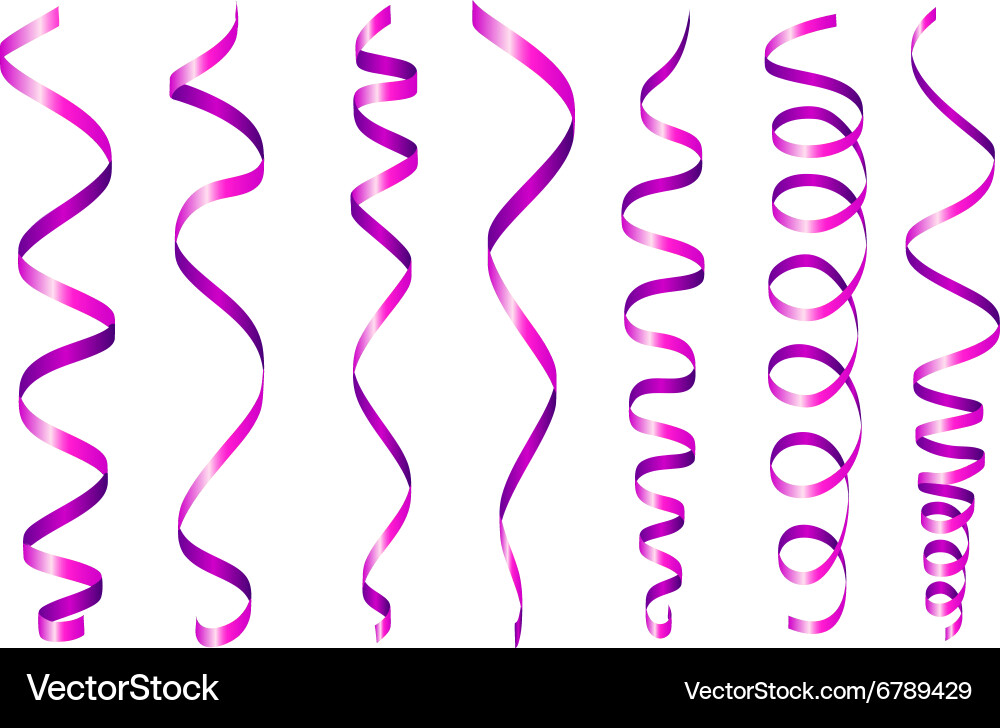 Papier Streamer-Set Lizenzfreies Vektorbild - VectorStock
