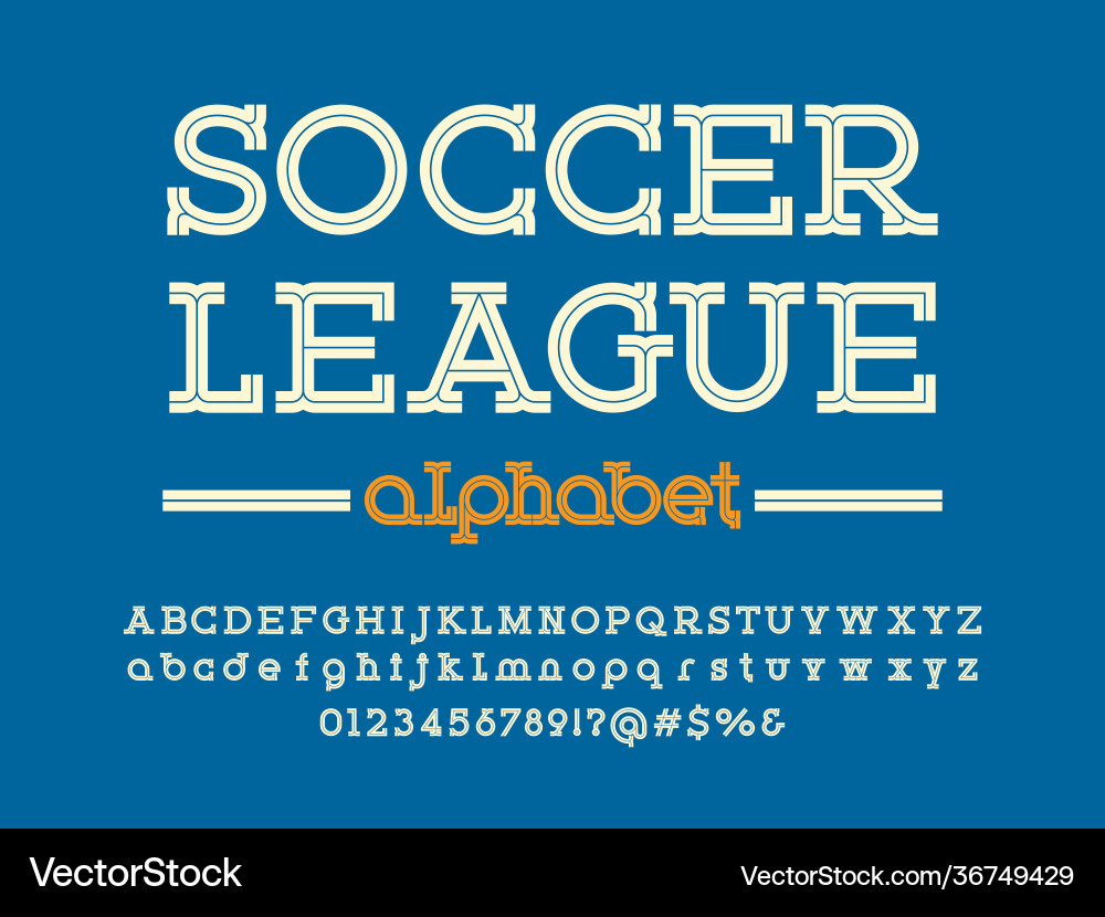 Sport font Royalty Free Vector Image - VectorStock