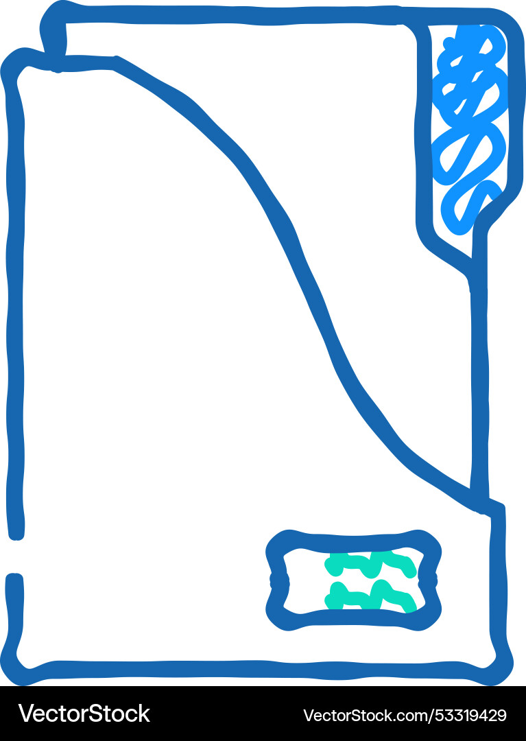 Storage folder icon doodle Royalty Free Vector Image