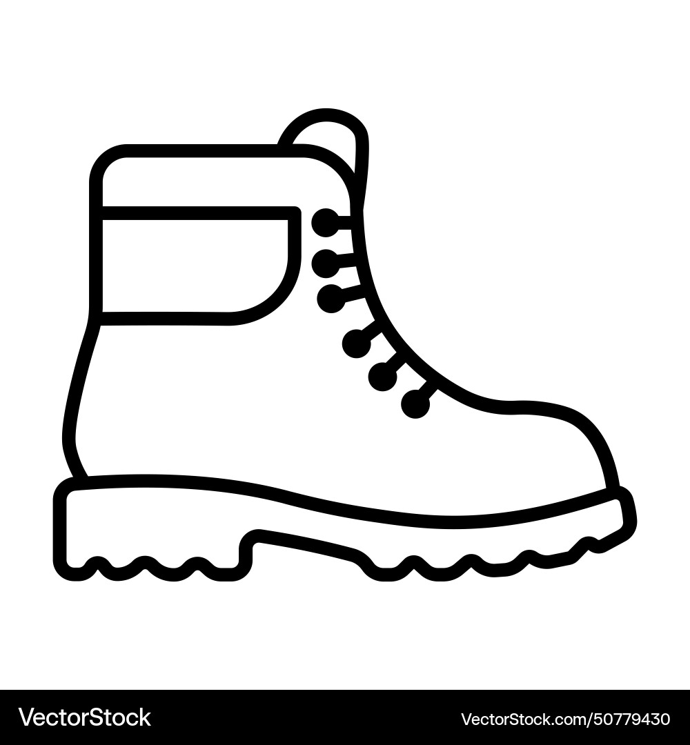 Black boot icon on white background Royalty Free Vector