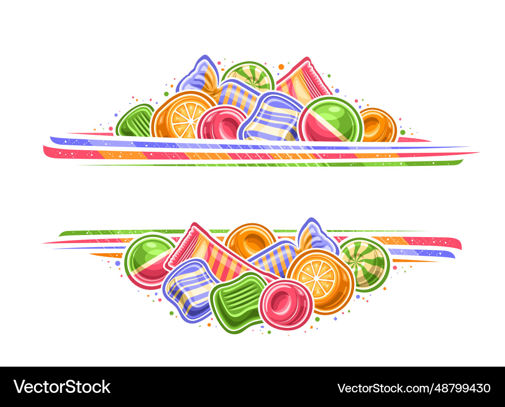 Border for candy shop Royalty Free Vector Image