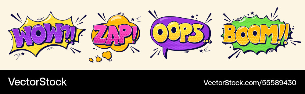 Colorful sticker phrase Royalty Free Vector Image