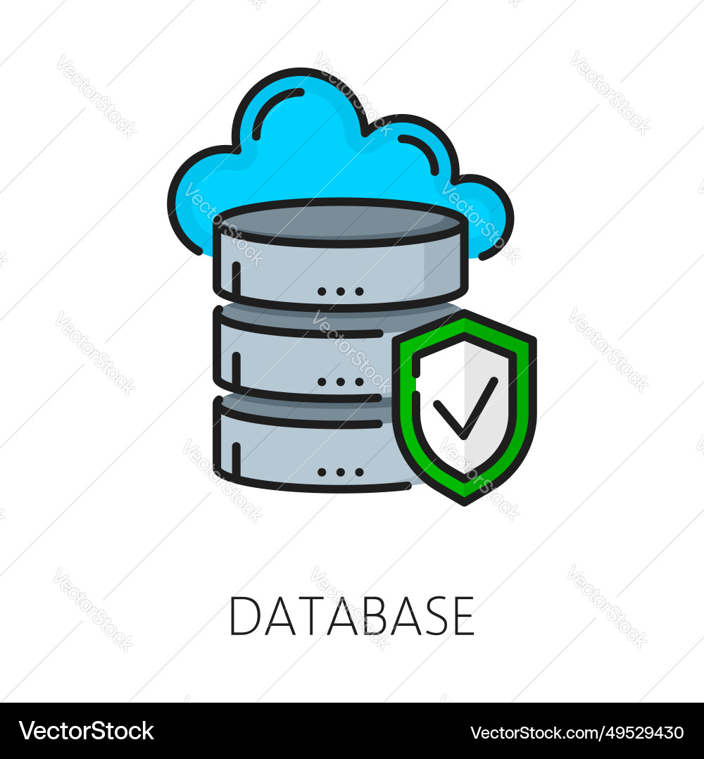 Database cms content management system icon Vector Image