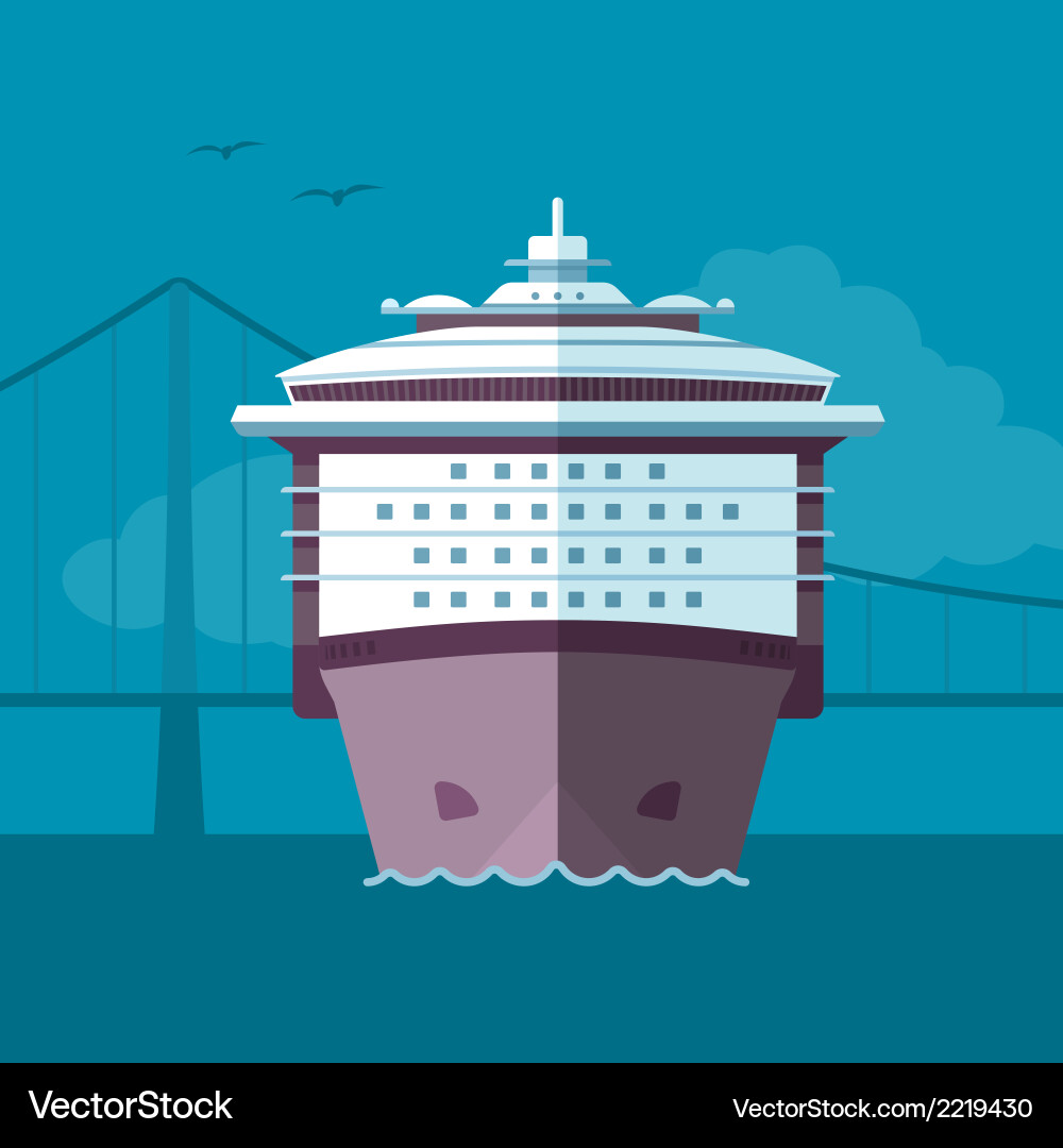 Flat ship Royalty Free Vector Image - VectorStock
