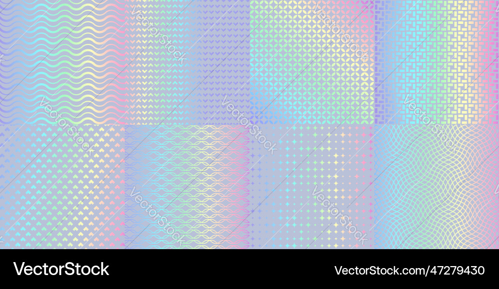 Hologram texture pattern glitter foil background Vector Image
