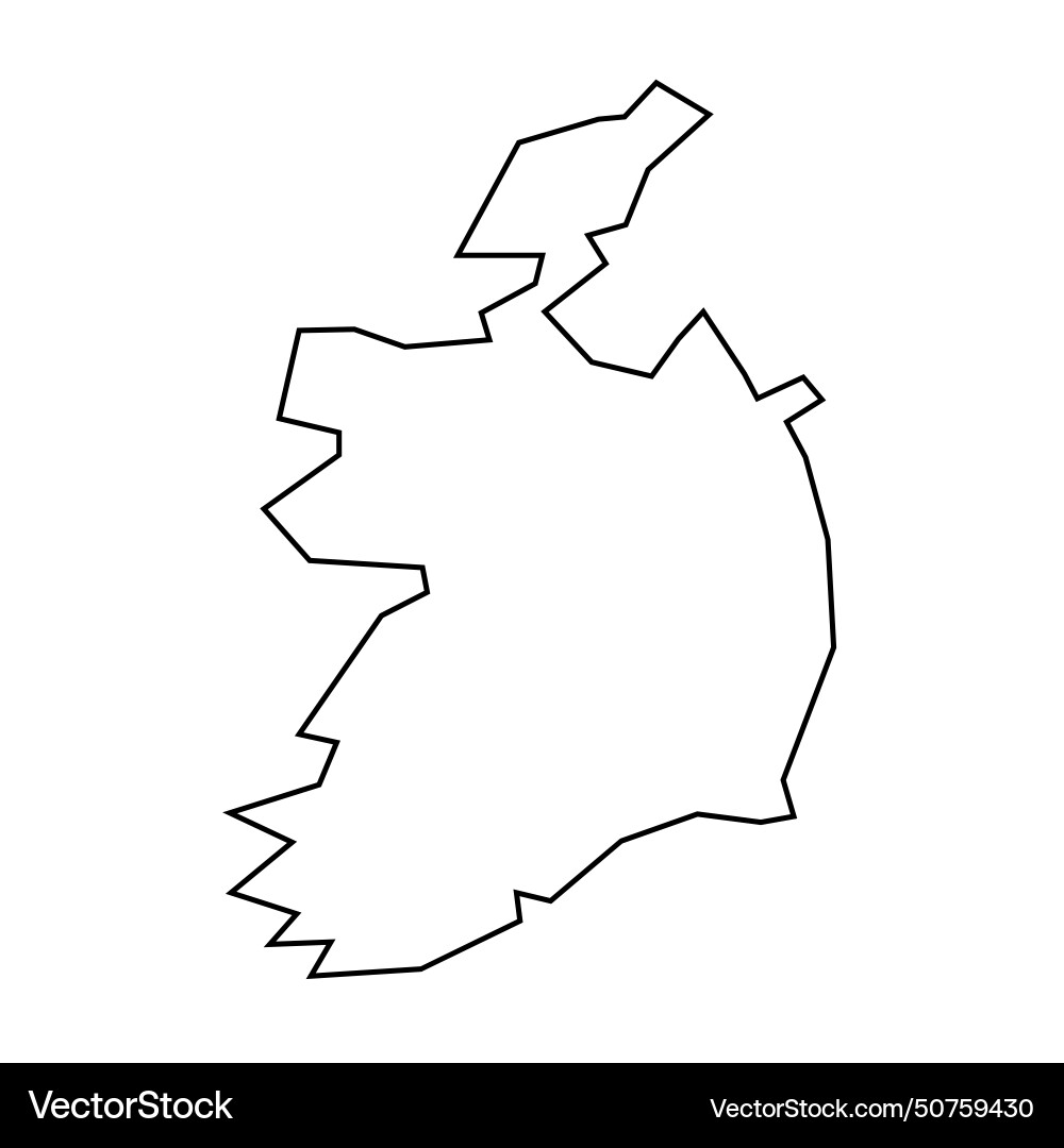 Ireland country map thin outline icon Royalty Free Vector