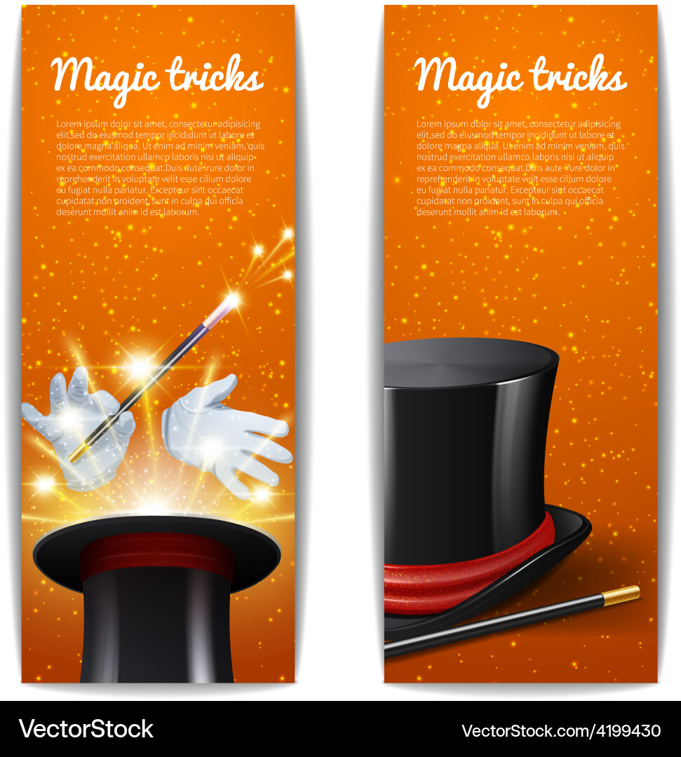 Magic banners set Royalty Free Vector Image - VectorStock