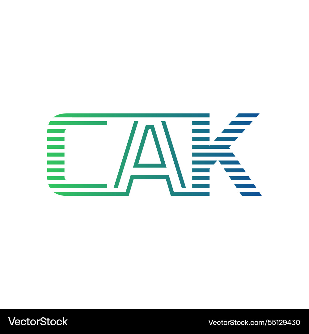 Modern cak logo design letter cak minimalist Vector Image