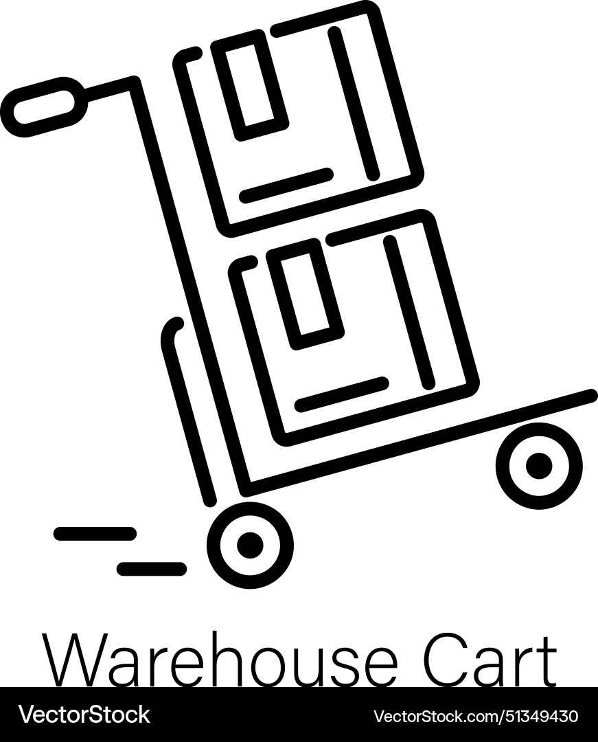 Warehouse cart Royalty Free Vector Image - VectorStock